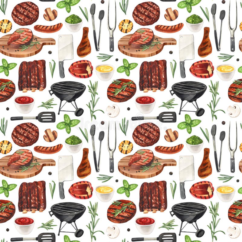 Bbq Pattern Chicken Stock Illustrations 1 201 Bbq Pattern Chicken