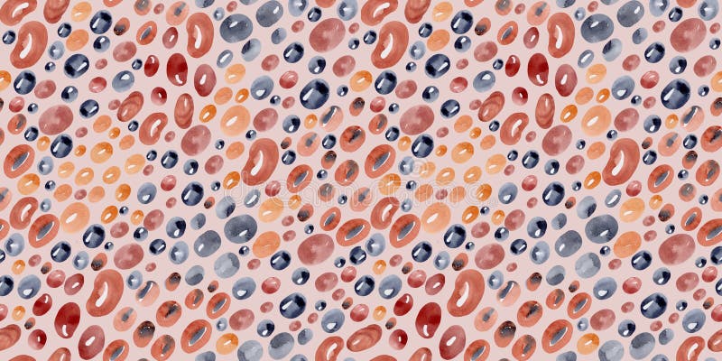 Watercolor Seamless Pattern with Beautiful Bright Abstract Elements and ...