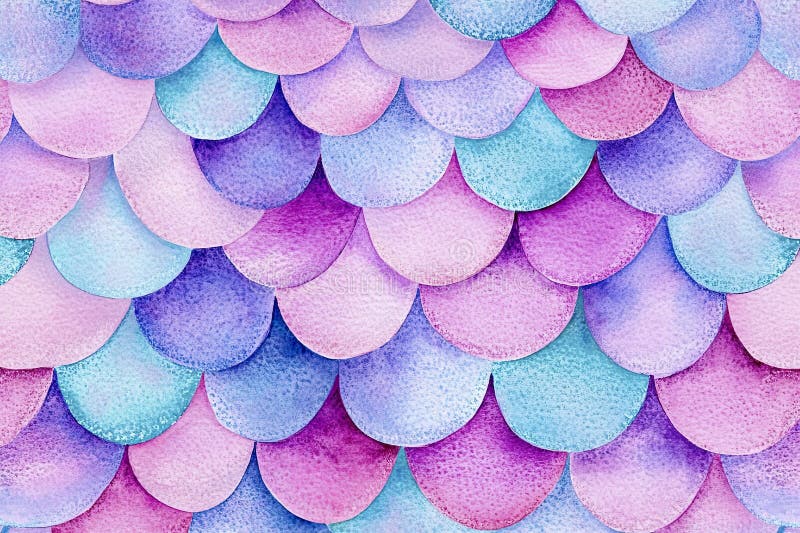 This Watercolor Seamless Pattern Features a Mesmerizing Array of Scales ...