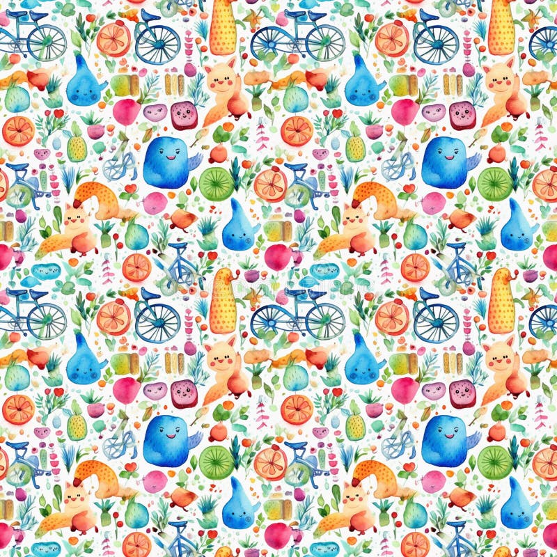 Watercolor Seamless Pattern Wallpapers, Fashion, Backgrounds, Textures ...
