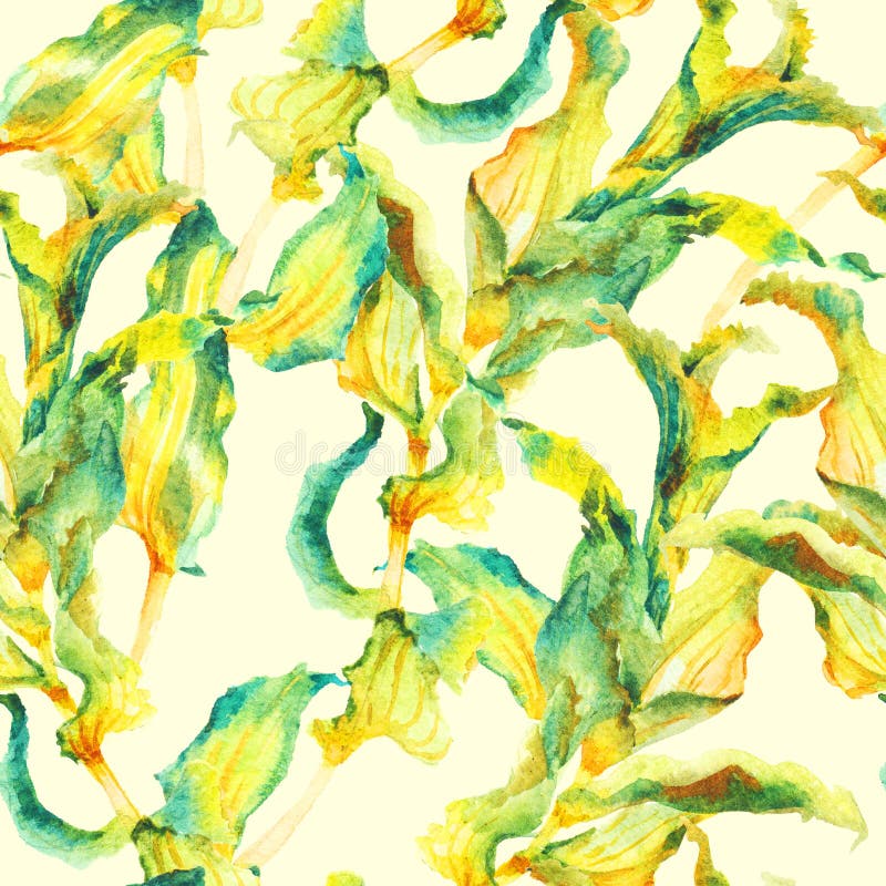 Watercolor Seaweed, Seamless Pattern Stock Photo - Image of flora ...