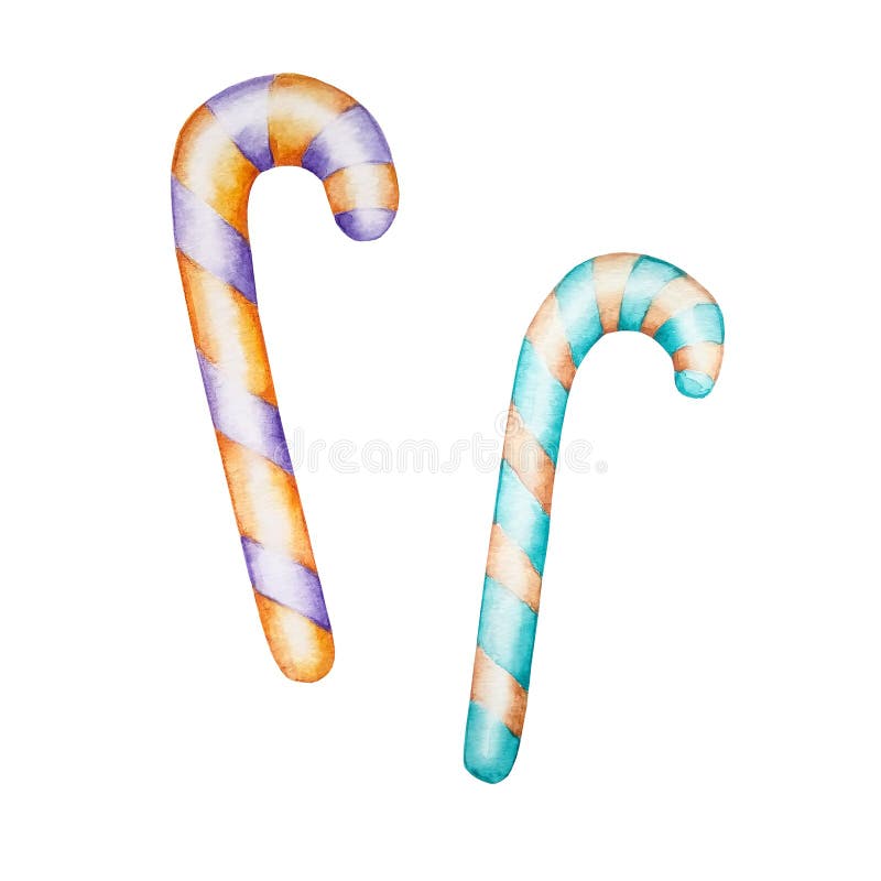 Two Christmas Red White Candy Sticks Stock Illustrations – 15 Two ...