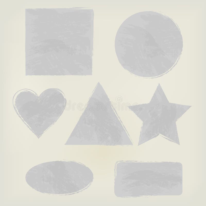 Watercolor Shapes Splashes Triangle, Circle, Heart, Ellipse, Rectangle ...
