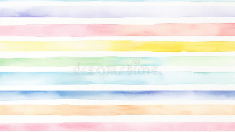 Watercolor Simple Pastel Tones Lines on White Background Stock ...