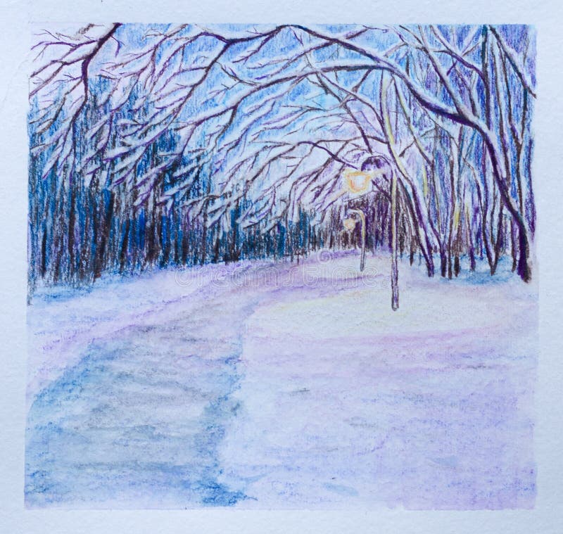 Sketch of path in the park stock illustration. Illustration of path ...