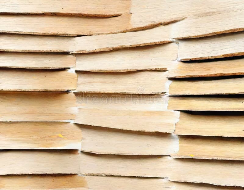 Watercolor of Solid Wood Deck Board Stack for Construction and ...