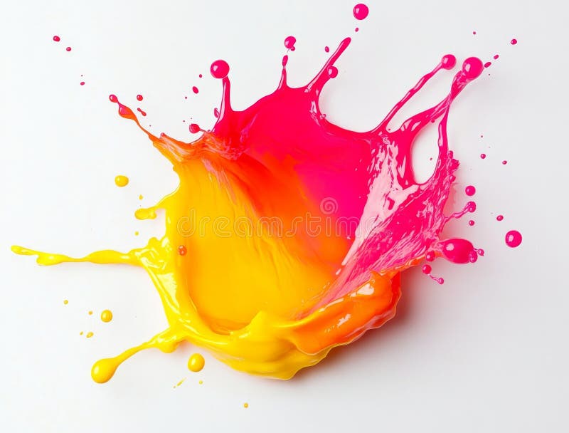 A Watercolor Splash Background Border in Red and Yellow, Isolated on ...