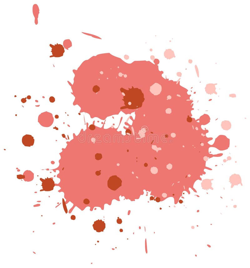 Watercolor Splash Design in Red Color on White Background Stock Vector ...