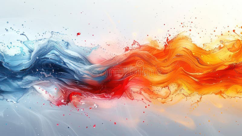 Watercolor Splash of German Flag on White Background Stock Illustration ...