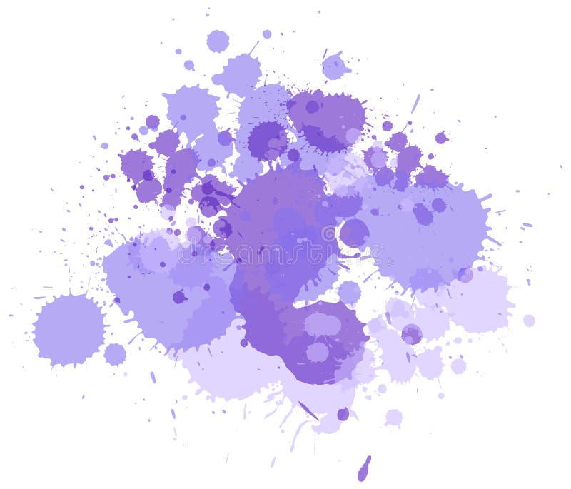 Watercolor Splash in Purple on White Background Stock Vector ...