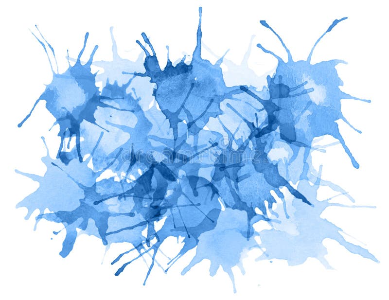 Watercolor splash set. stock illustration. Illustration of colorful ...