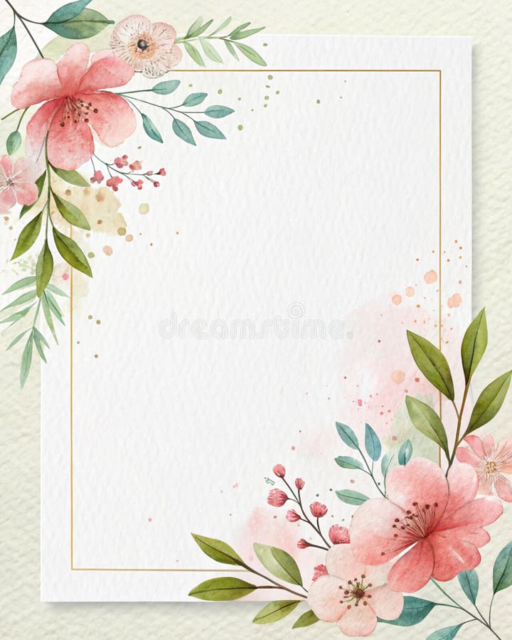 Watercolor Splash Border Paper Texture Artistic and Soft Stock ...
