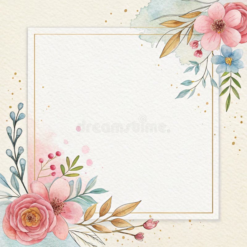 Watercolor Splash Border Paper Texture Artistic and Soft Stock ...
