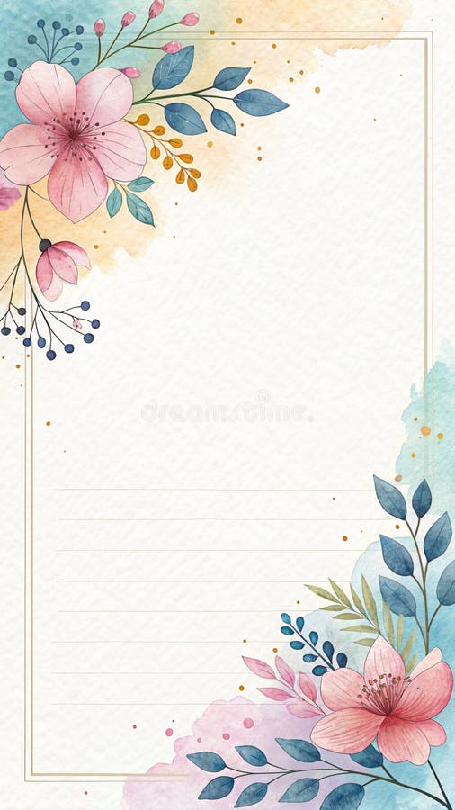 Watercolor Splash Border Paper Texture Artistic and Soft Stock ...