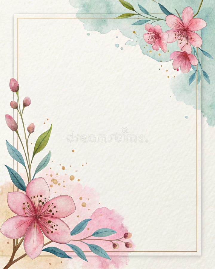 Watercolor Splash Border Paper Texture Artistic and Soft Stock ...