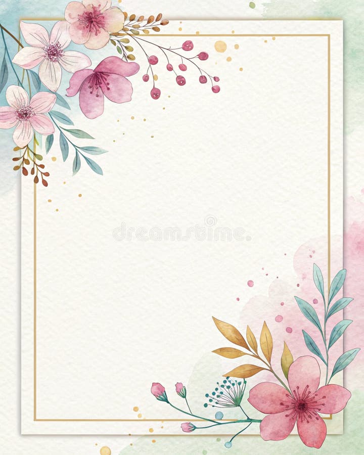 Watercolor Splash Border Paper Texture Artistic and Soft Stock ...