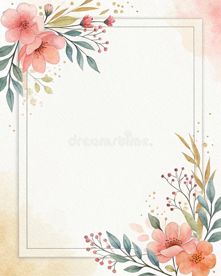 Watercolor Splash Border Paper Texture Artistic and Soft Stock ...