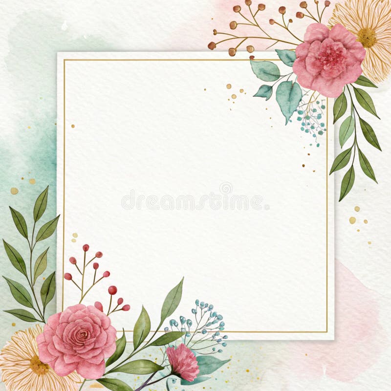 Watercolor Splash Border Paper Texture Artistic and Soft Stock ...