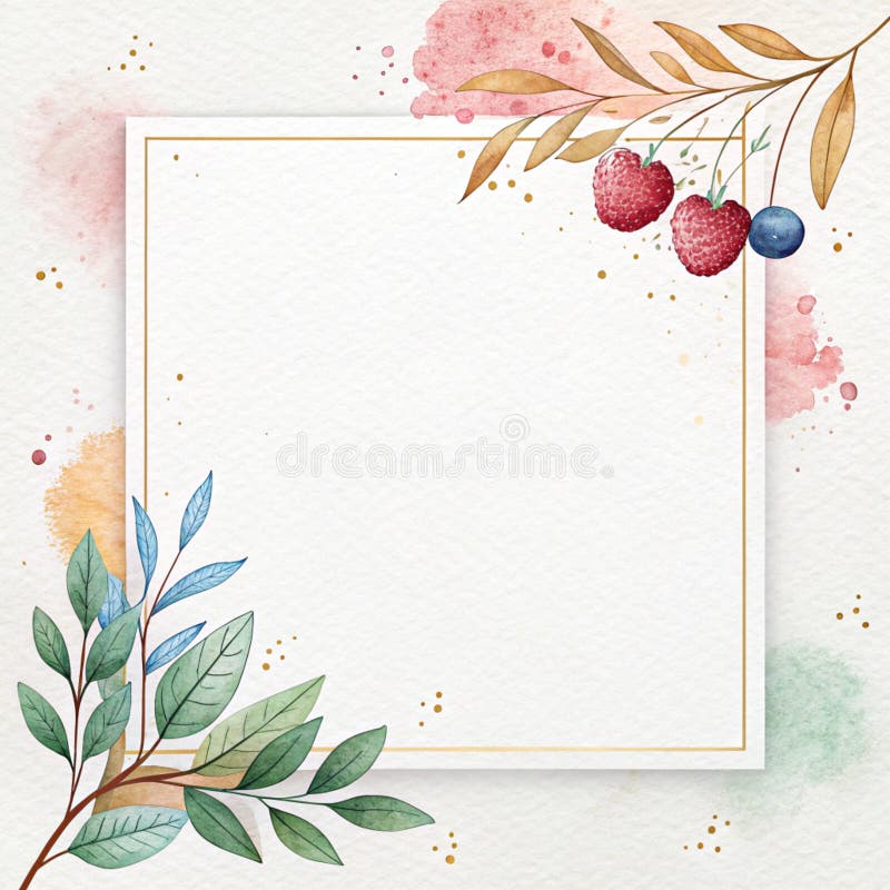 Watercolor Splash Border Paper Texture Artistic and Soft Stock ...