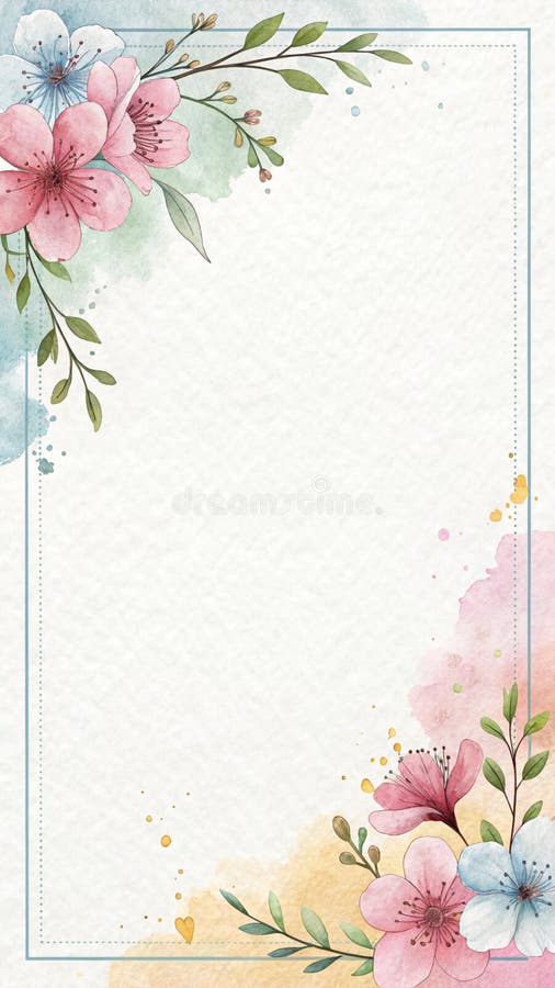 Watercolor Splash Border Paper Texture Artistic and Soft Stock ...