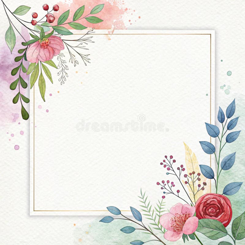 Watercolor Splash Border Paper Texture Artistic and Soft Stock ...