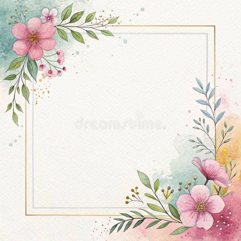 Watercolor Splash Border Paper Texture Artistic and Soft Stock ...