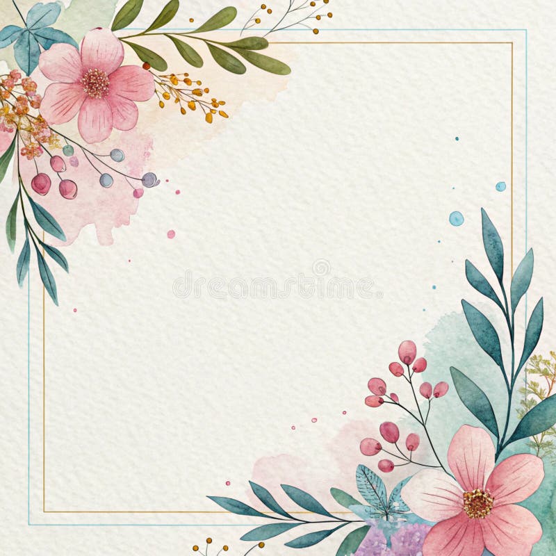 Watercolor Splash Border Paper Texture Artistic and Soft Stock ...