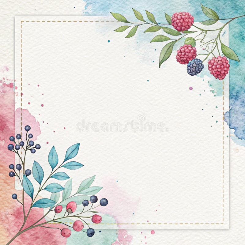 Watercolor Splash Border Paper Texture Artistic and Soft Stock ...