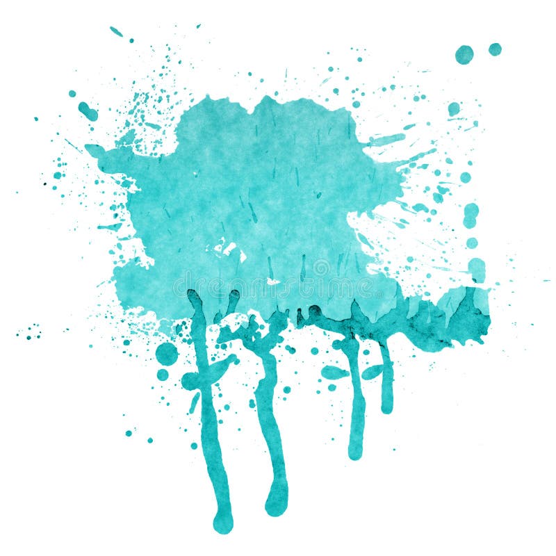 Watercolor Splashes on the White. Stock Illustration - Illustration of ...
