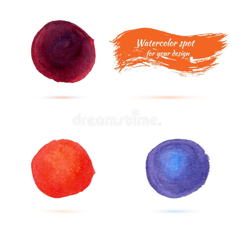 Watercolor Spots for Design Elements Stock Vector - Illustration of ...