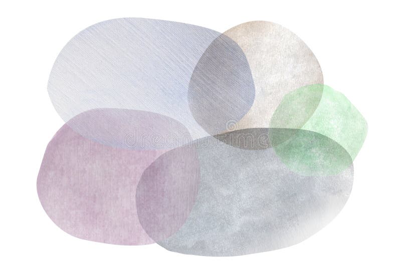 Watercolor Spots of Different Shapes.a Set of Watercolor Circles ...