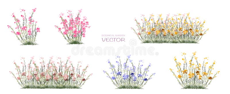 Watercolor Spring Tree Top View for Landscape Stock Vector ...