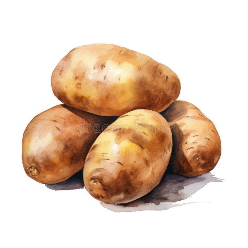 Watercolor spuds stock illustration. Illustration of effects - 328688809