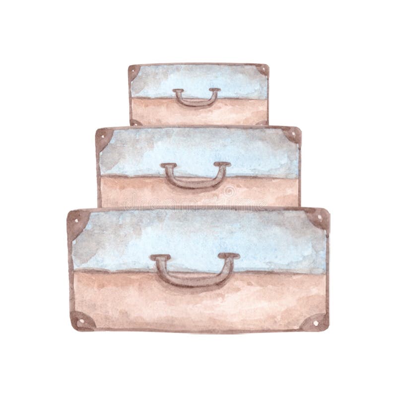 Stack Vintage Luggage Stock Illustrations – 540 Stack Vintage Luggage ...