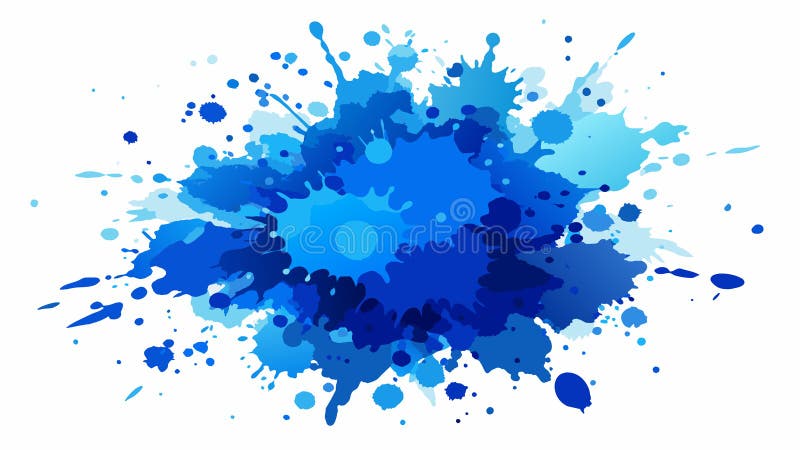 Watercolor Stain Blue Paint Splatter Stock Vector - Illustration of spot, vibrant: 343336330