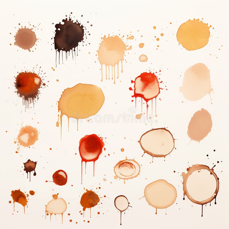 Watercolor stains stock illustration. Illustration of outline - 295492718