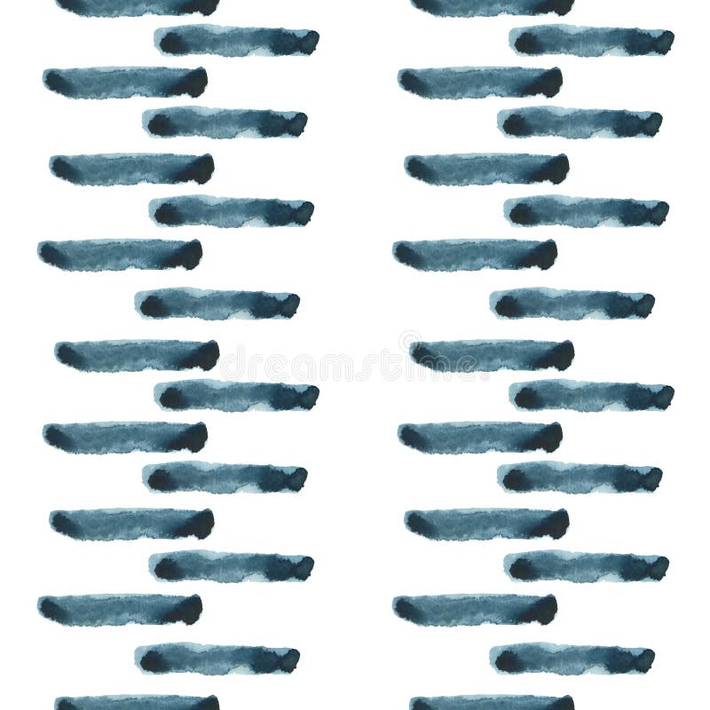 Watercolor Stains. Seamless Pattern of Watercolor Spots and Stripes on ...