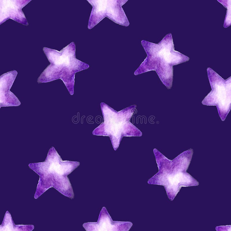 Watercolor Star Seamless Cute Kids Texture Stock Photo - Image of ...