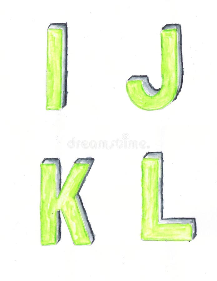 Watercolor Stencil Letters stock image. Image of abstract - 59302107