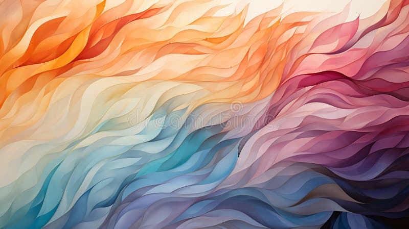 Watercolor Strokes Creating an Abstract and Modern Pattern on a Light ...