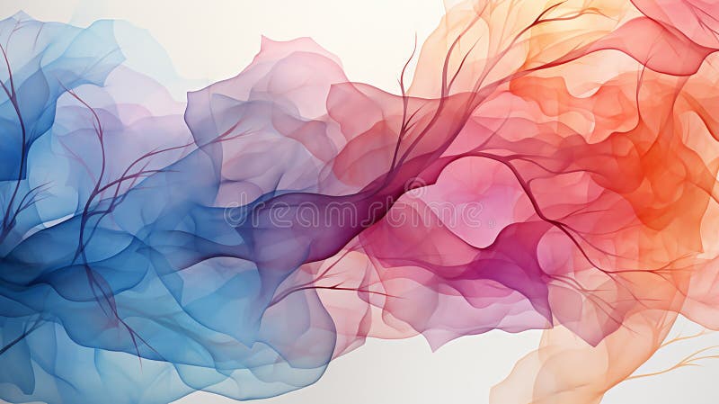 Watercolor Strokes Creating an Abstract and Modern Pattern on a Light ...