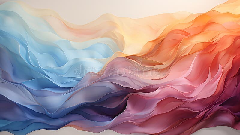 Watercolor Strokes Creating an Abstract and Modern Pattern on a Light ...