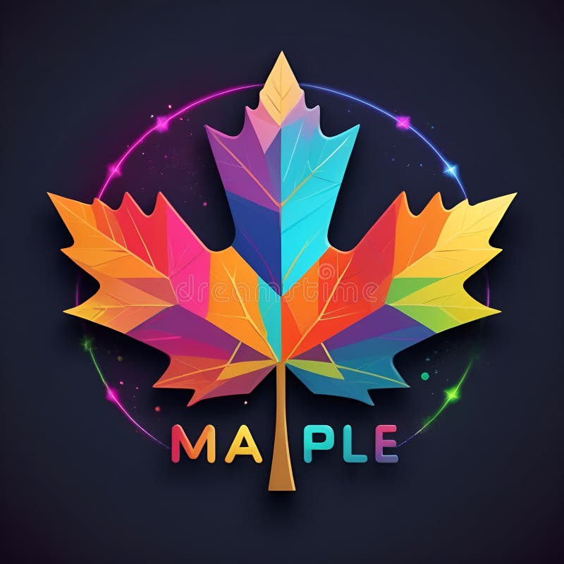 Geometric Maple Leaf Logo Stock Illustrations – 526 Geometric Maple ...