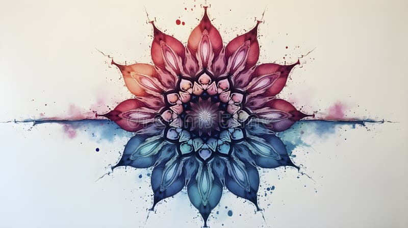 Watercolor-style Ink Dissolving in Water, Ai Generated Image Stock ...