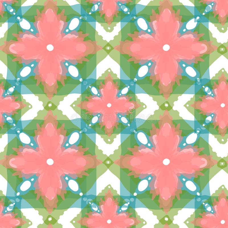 Watercolor summer pattern stock vector. Illustration of design - 78205290