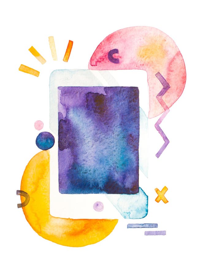 Watercolor Computer Screen Stock Illustrations – 2,464 Watercolor ...