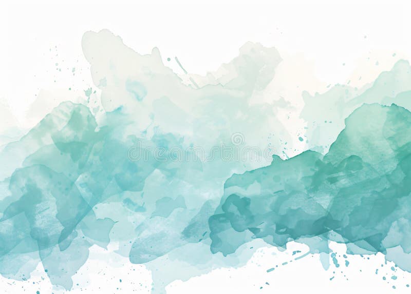 Abstract Watercolor Teal Blue Green Background Stock Illustration ...