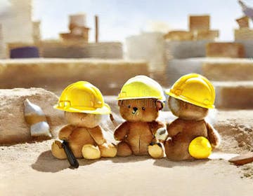 Construction Helmet Teddy Bear Stock Illustrations – 123 Construction ...