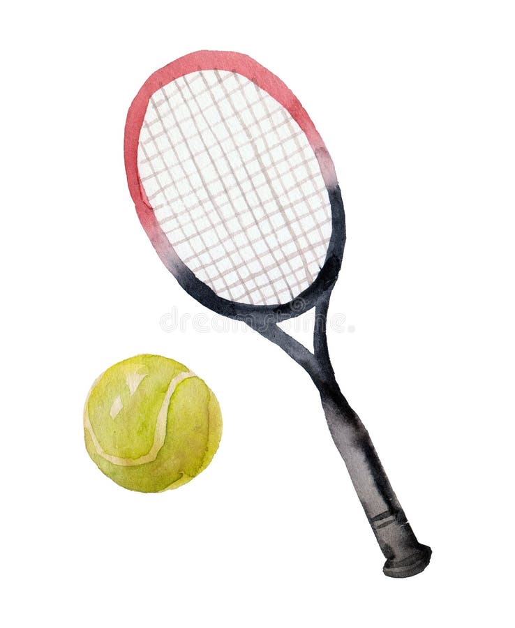 Watercolor Tennis Stock Illustrations – 388 Watercolor Tennis Stock ...