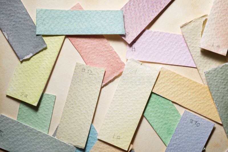 Watercolor test cards stock photo. Image of colorful - 208024348